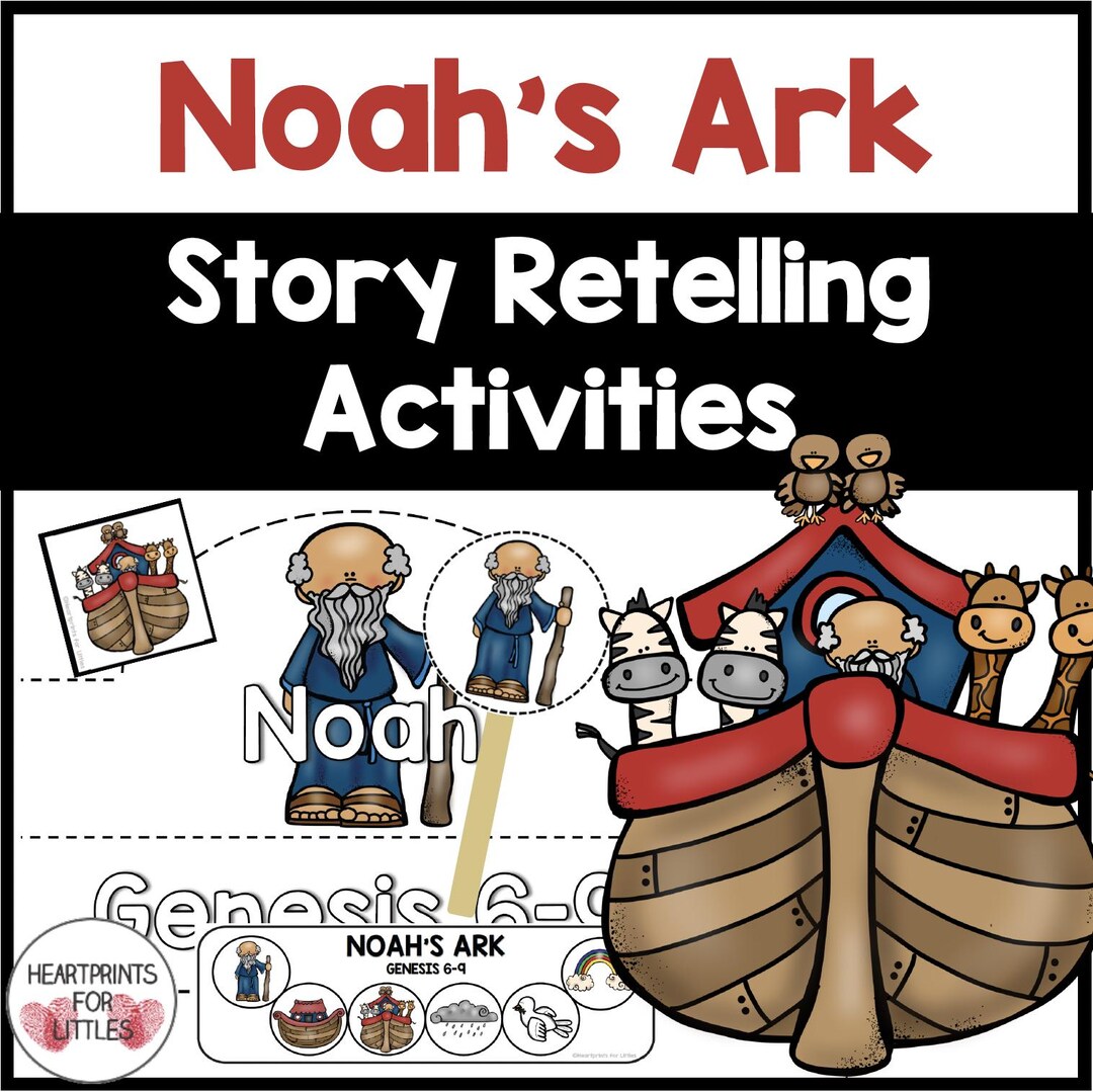 Noah's Ark Bible Story Retelling Activities for Kids, Homeschool ...