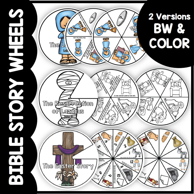 Bible Story Wheels MEGA Bundle Old and New Testament Bible - Etsy