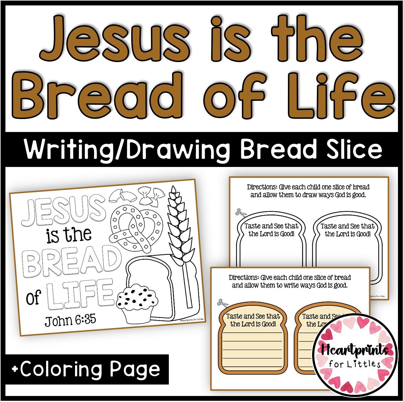Jesus is the Bread of Life Sunday School Craft, Bible Verse Activity ...