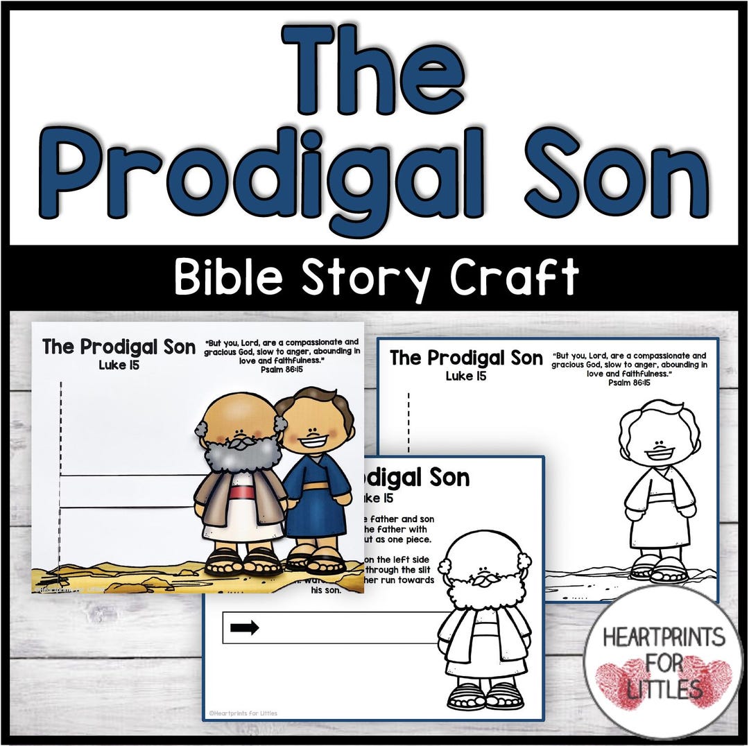 The Parable of the Prodigal Son Bible Craft for Kids, Parable of Jesus ...