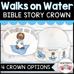 Jesus Walks on Water Bible Story Crown, Bible Headband, Christian Craft ...