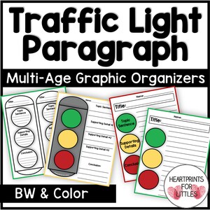 Traffic Light Paragraph Writing, Graphic Organizers & Craft (digital ...