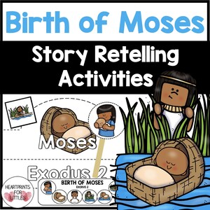 The Birth of Moses Bible Story Bundle, 5-day Bible Lesson, Sequencing ...