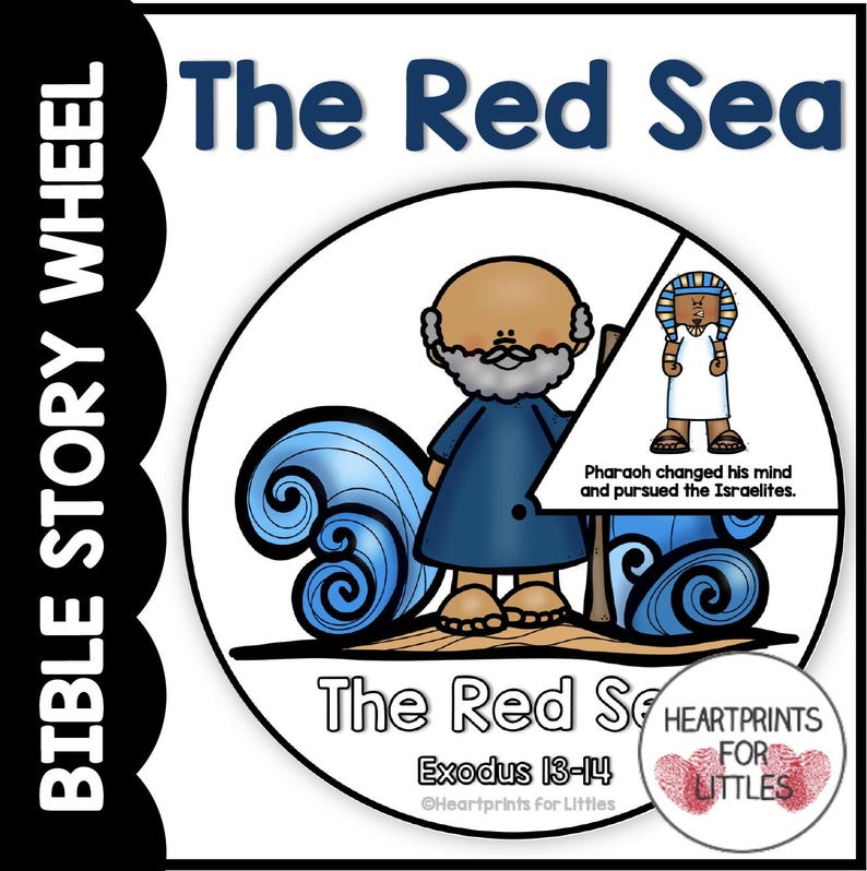 Moses and the Red Sea Bible Story Wheel, Bible Craft, Sunday School ...