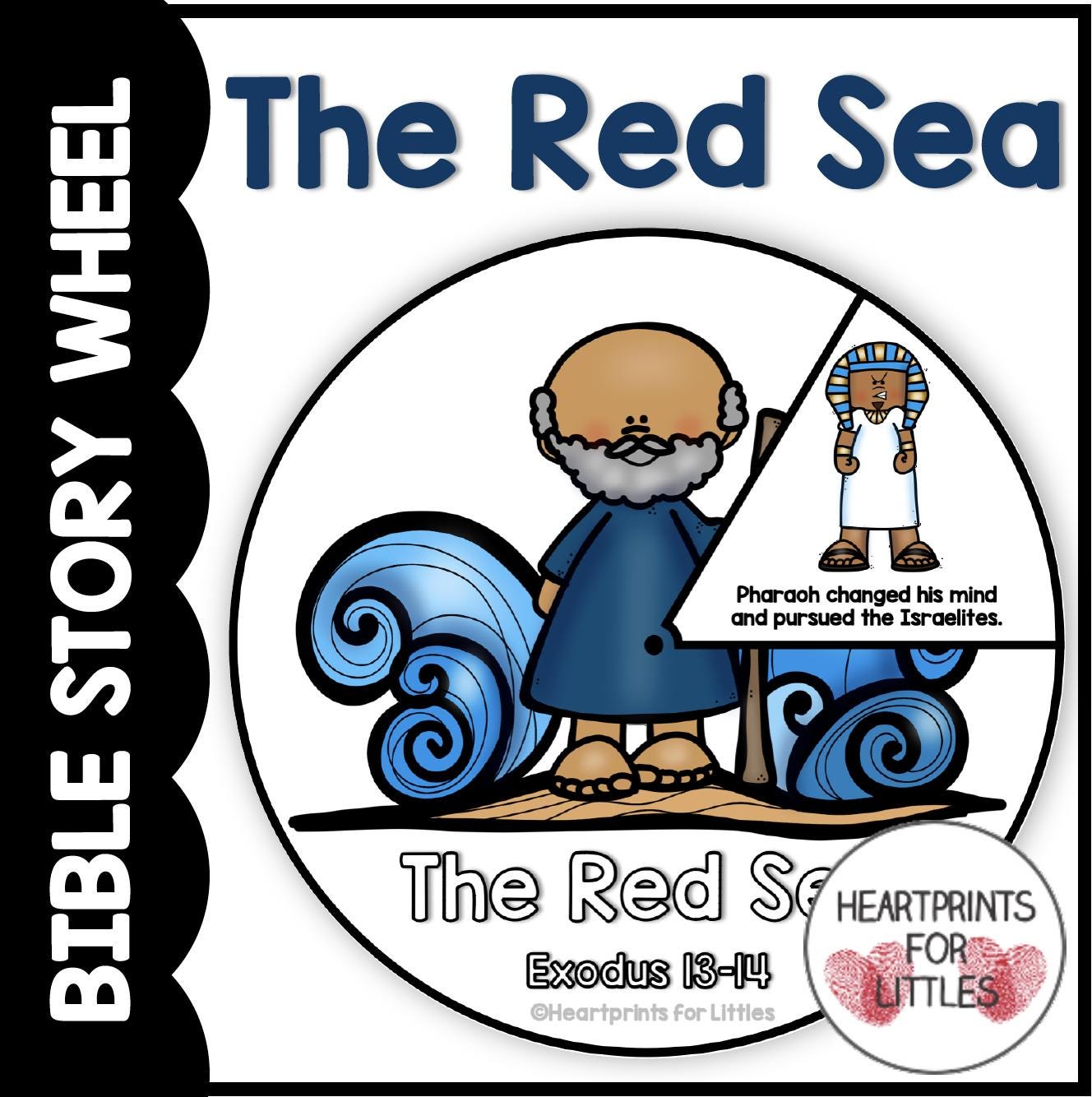 Moses and the Red Sea Bible Story Wheel, Bible Craft, Sunday School ...