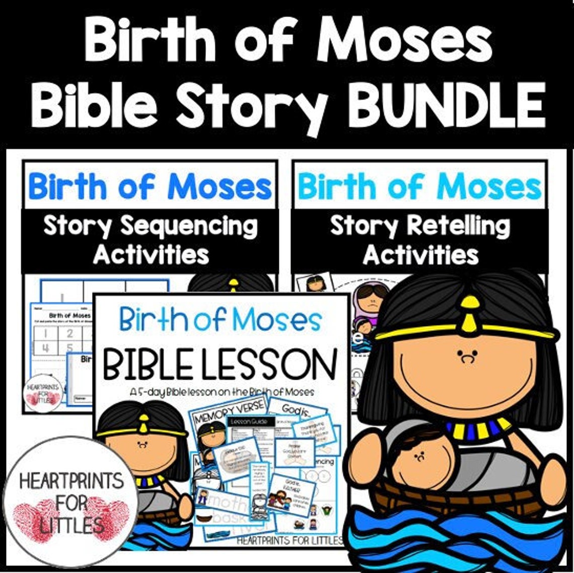 The Birth of Moses Bible Story Bundle 5-day Bible Lesson - Etsy