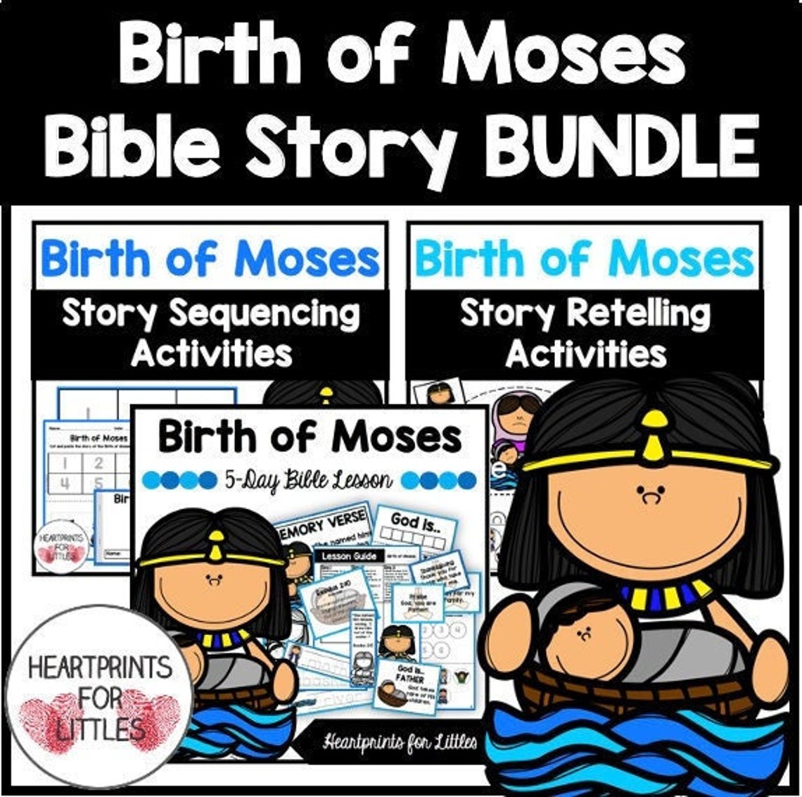 The Birth of Moses Bible Story Bundle 5-day Bible Lesson - Etsy