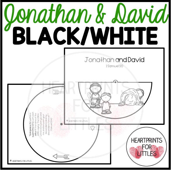 Jonathan and David Bible Craft for Kids Friendship Covenant - Etsy