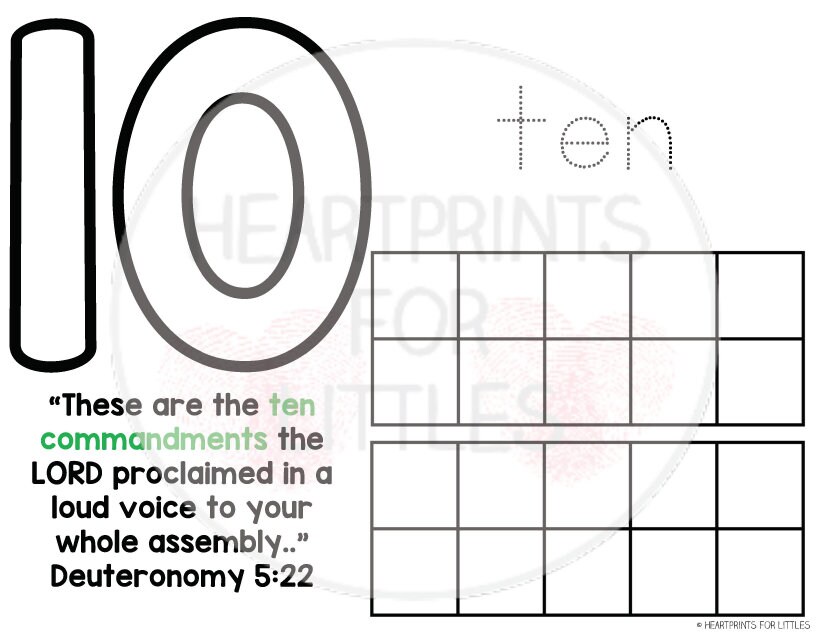 Bible Number Mats, Playdough & Dot Marker Printables (digital Download ...