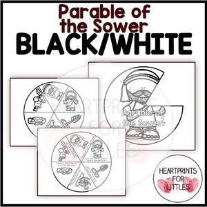 The Parable of the Sower Bible Story Wheel, Bible Story Craft, Sunday ...