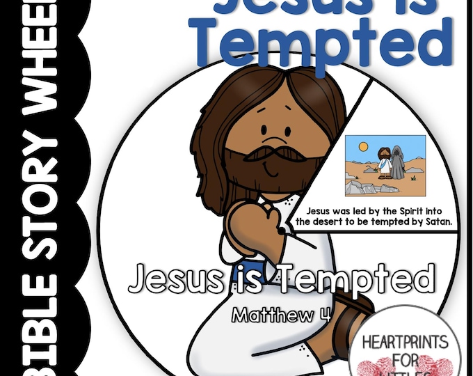 Jesus Tempted in the Desert Bible Craft, Matthew 4:1-11 Bible Coloring ...