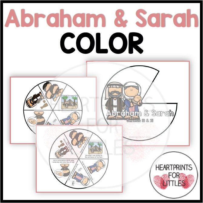 Abraham and Sarah Bible Story Wheel Genesis 18 and 21 Bible - Etsy