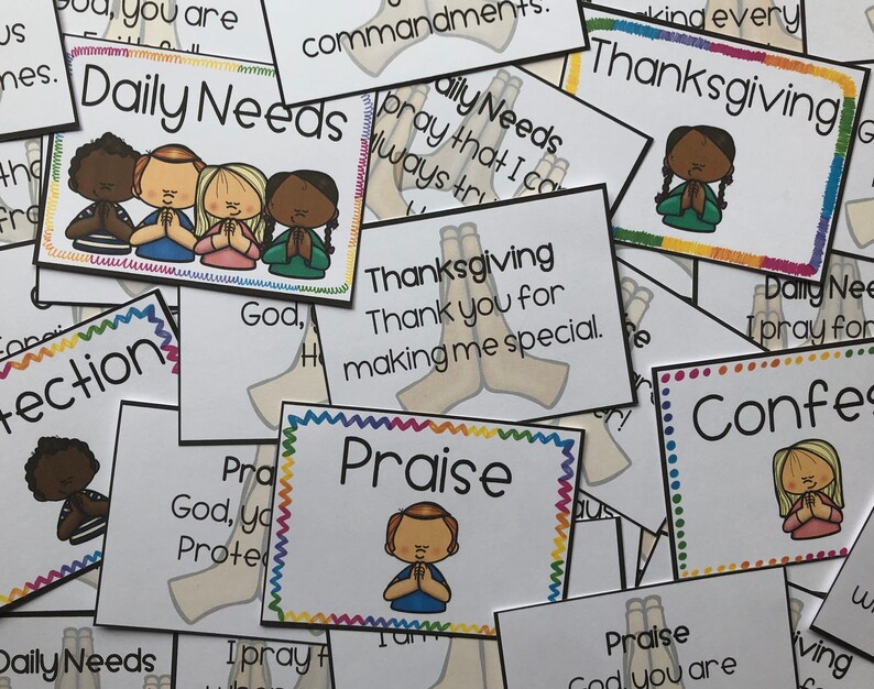 Editable Prayer Prompt Cards Family Prayer Activity Sunday - Etsy