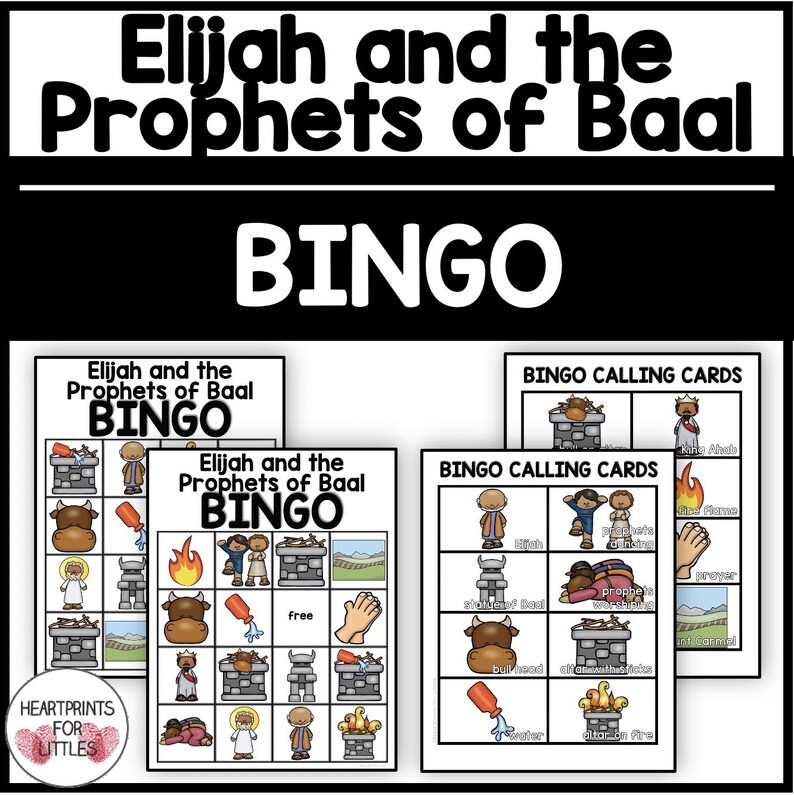 Elijah and the Prophets of Baal Bible Games, Bingo, Memory Match, Word ...