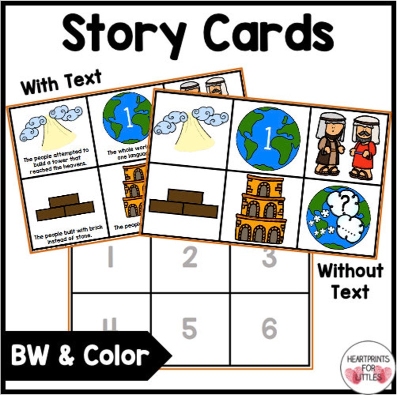 Tower of Babel Bible Story Sequencing Activities for Kids - Etsy