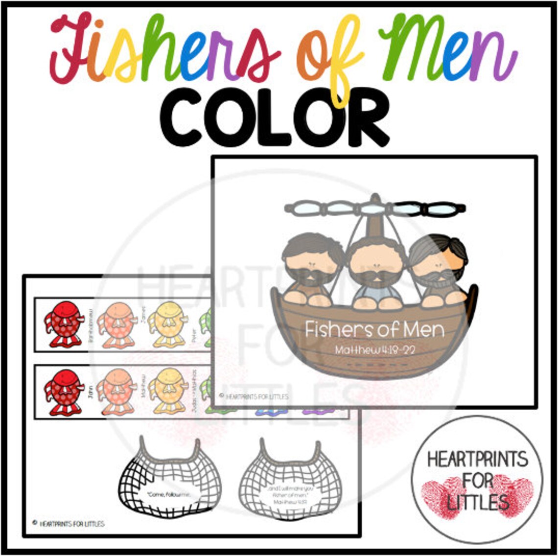 Fishers of Men Bible Craft for Kids Twelve Disciples of - Etsy