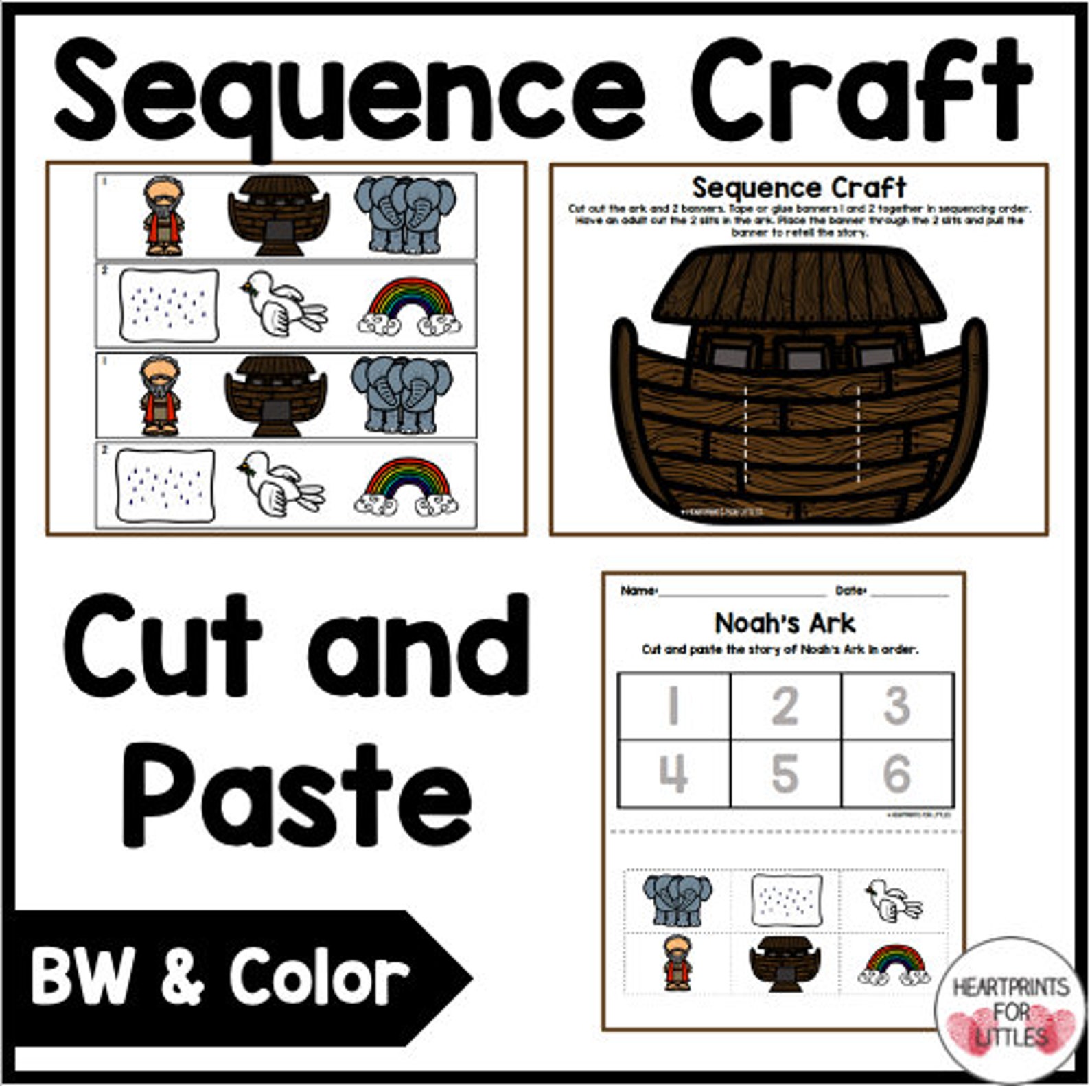 Noah's Ark Bible Story Sequencing Activities for Kids - Etsy