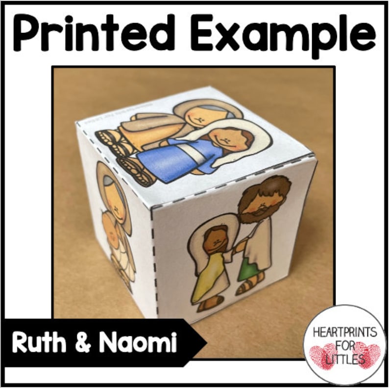 Ruth and Naomi Bible Story Cube Bible Game Bible Craft - Etsy