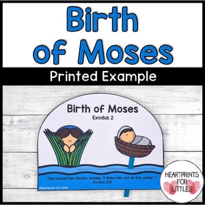 Birth of Moses Bible Story Craft, Sunday School Activity and Craft ...
