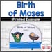 Birth of Moses Bible Story Craft, Sunday School Activity and Craft ...