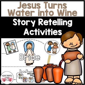 Jesus Turns Water Into Wine Bible Story Bundle, 5-day Bible Lesson ...