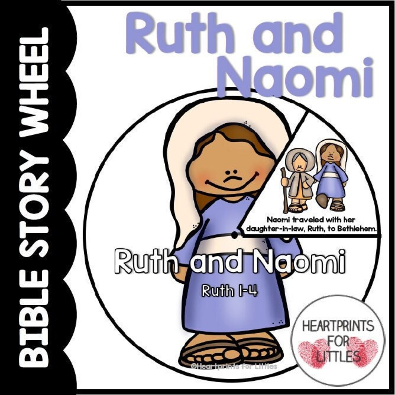 Ruth and Naomi Bible Story Wheel, Bible Story Craft, Sunday School ...