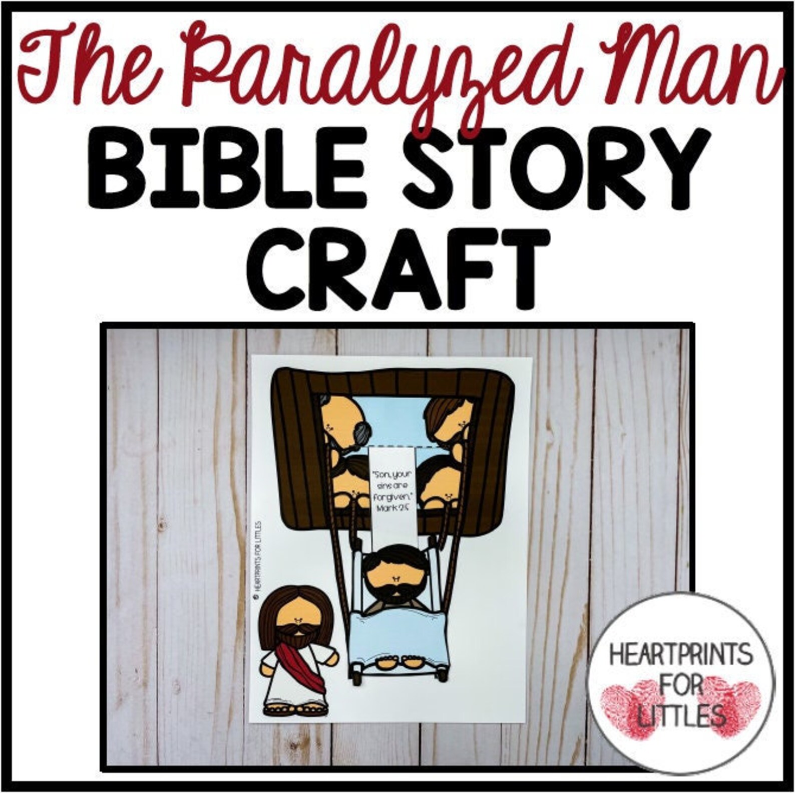 Jesus Heals a Paralyzed Man Bible Craft for Kids Miracles of - Etsy Israel