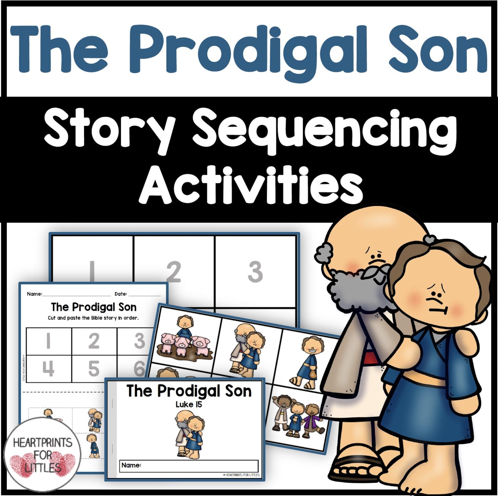 The Prodigal Son Bible Story Sequencing Activities (digital Download ...