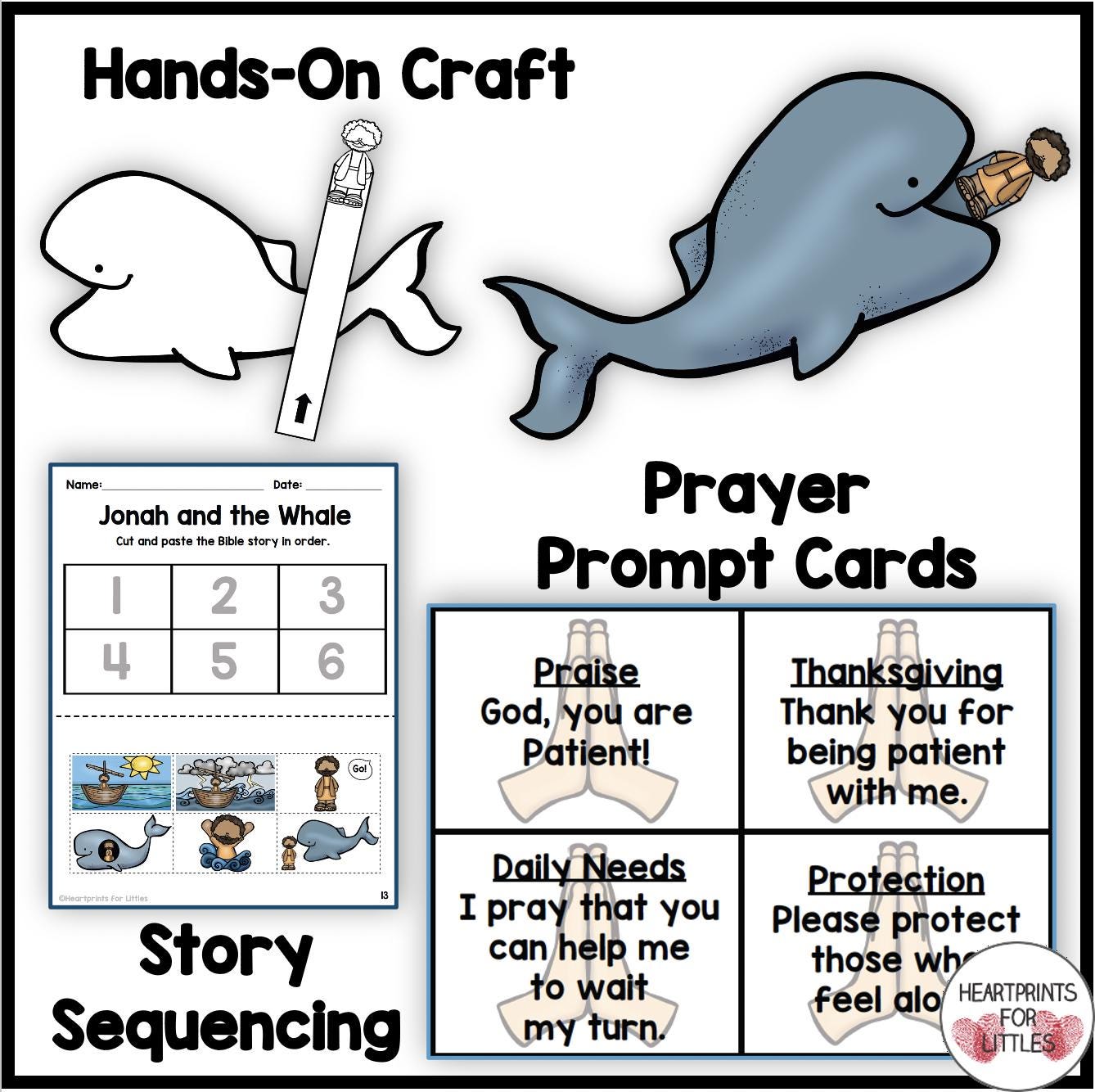 Jonah and the Whale Bible Lesson, Homeschool & Sunday School Activities ...