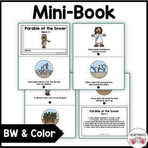 Parable of the Sower Bible Story Sequencing Activities (digital ...