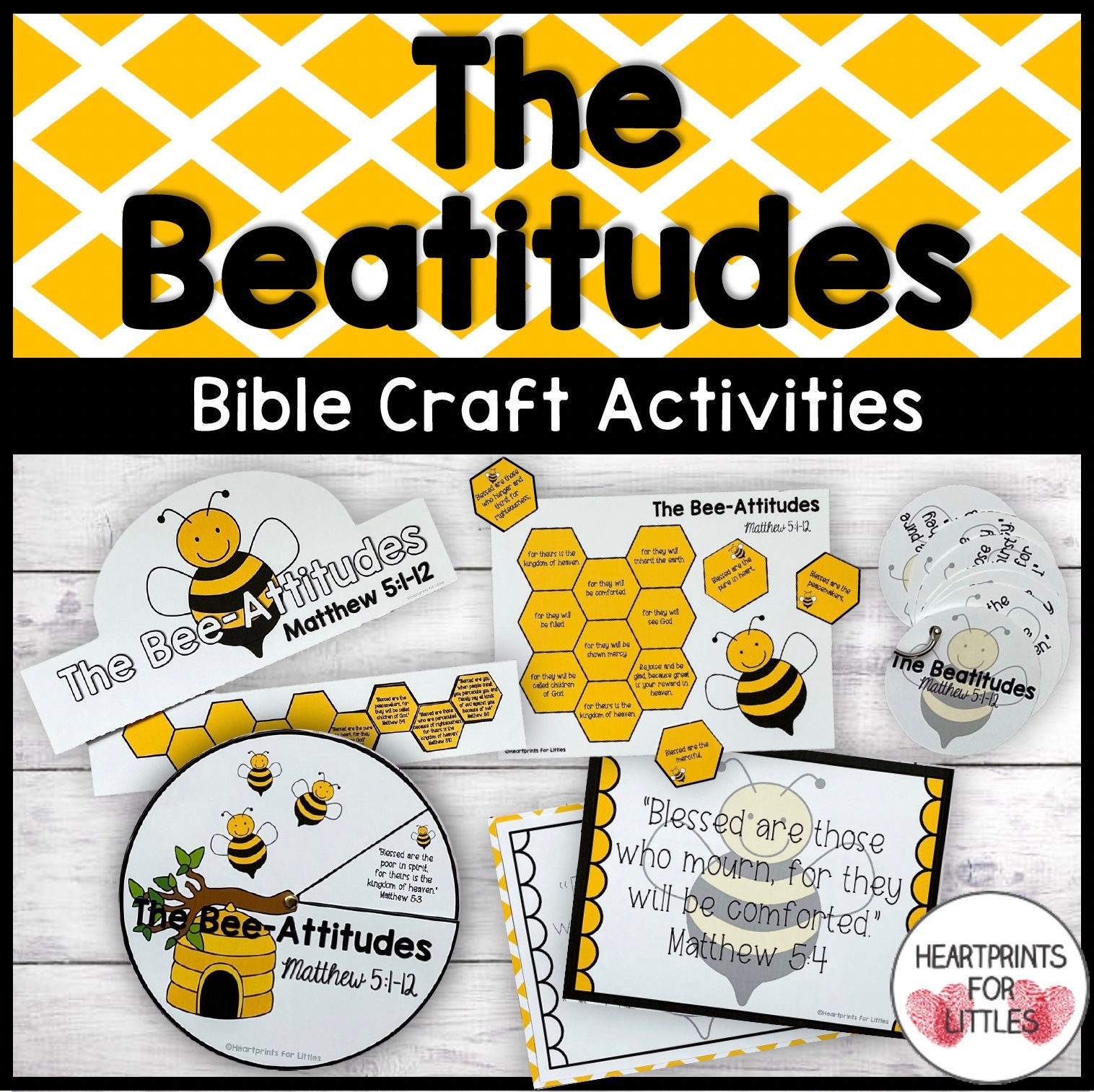 Beatitudes Bible Craft Activities, Sermon on the Mount (digital ...