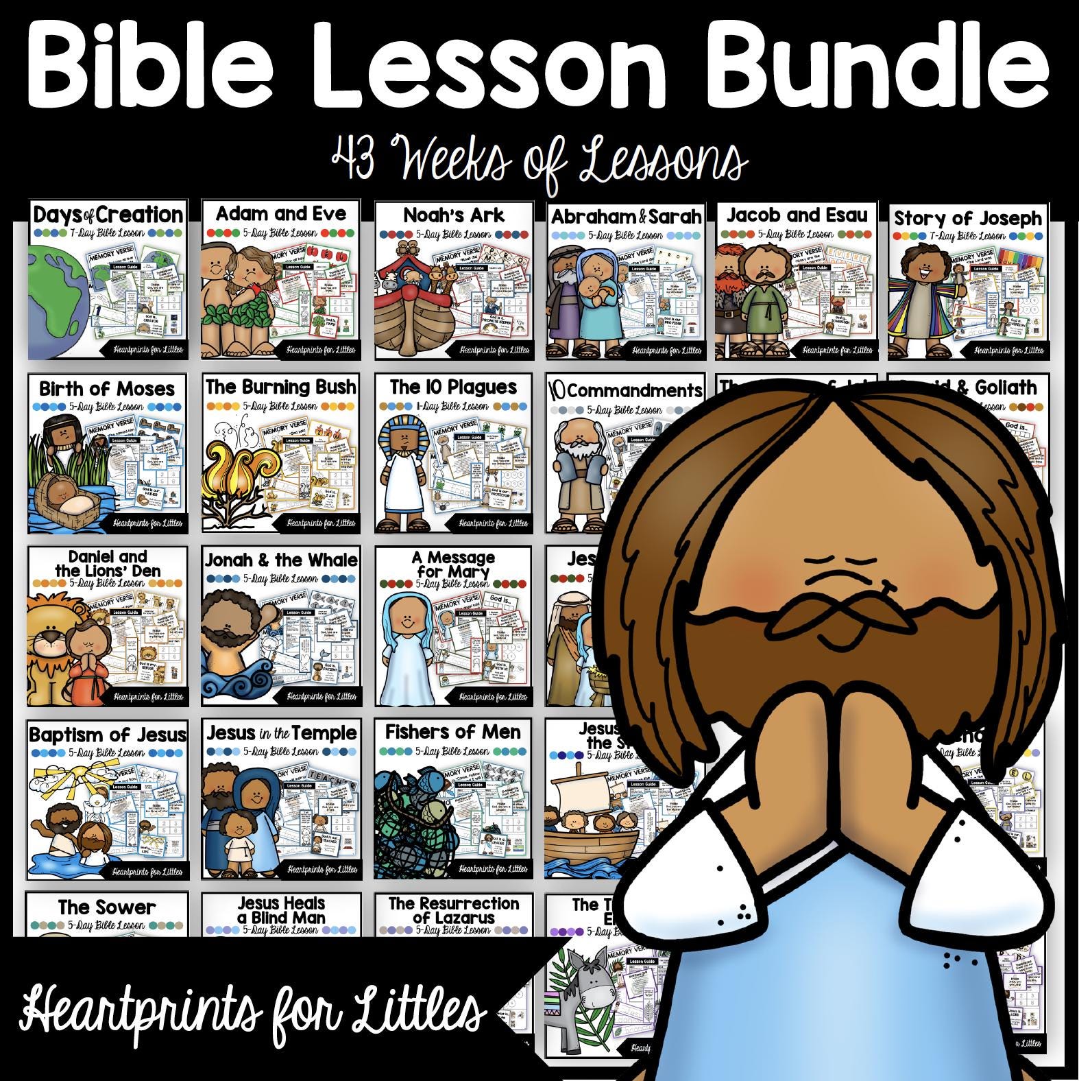 Bible Lesson Mega Bundle, 43 Weeks of Sunday School or Homeschool ...