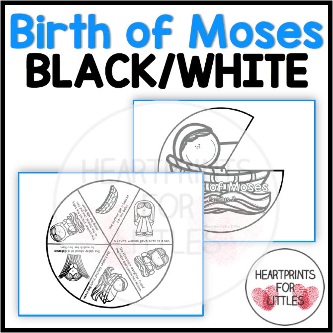 Birth of Moses Bible Story Wheel Bible Story Craft Sunday - Etsy