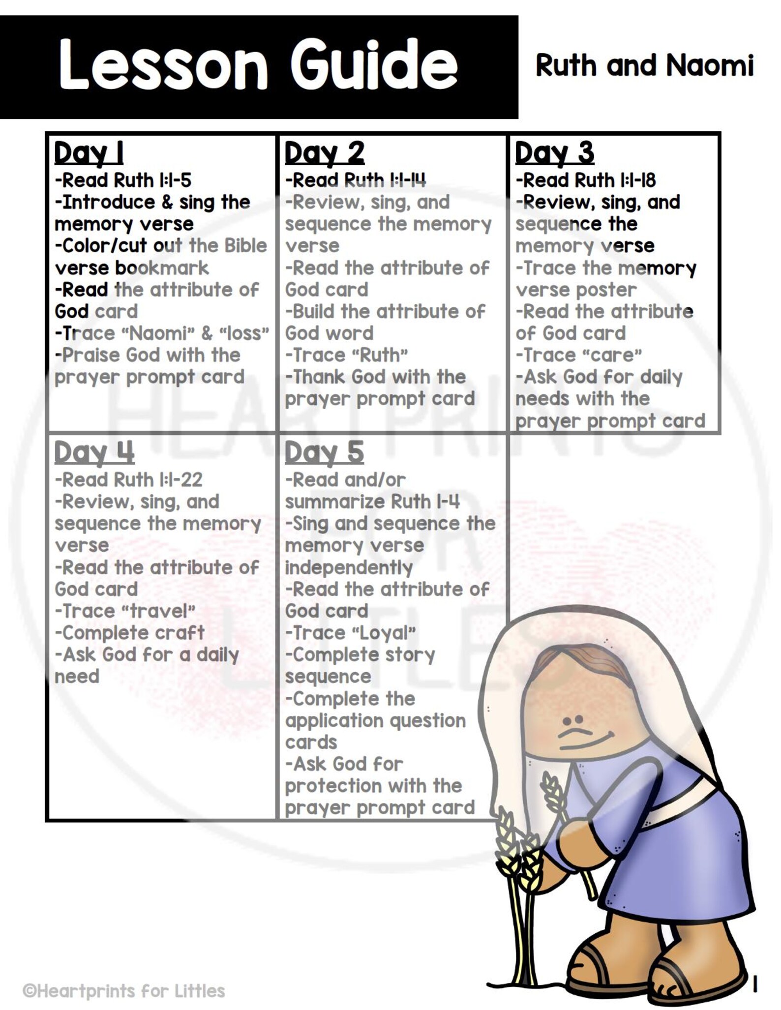 Mother's Day Bible Lesson, Ruth and Naomi, Sunday School (digital ...