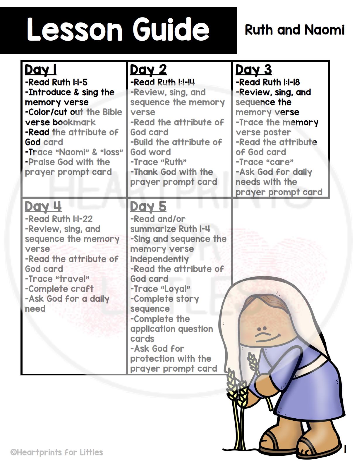 Mother's Day Bible Lesson, Ruth and Naomi, Sunday School (digital ...
