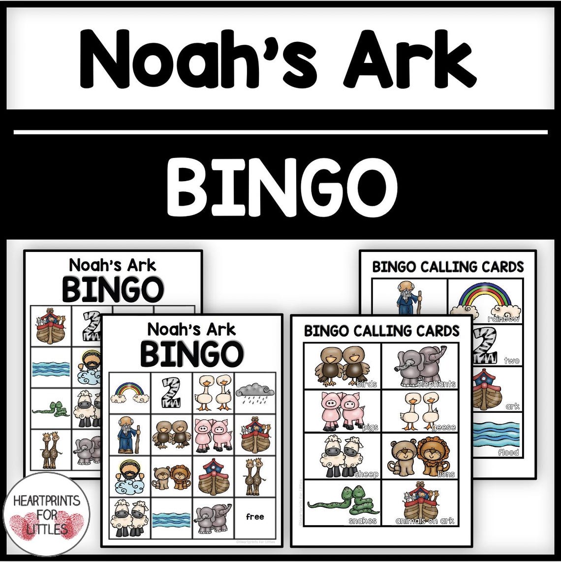 Noah's Ark Bible Games, Bingo, Memory, Scavenger Hunt, & More (digital ...