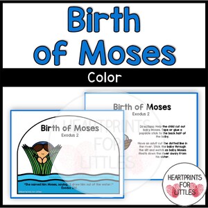 Birth of Moses Bible Story Craft, Sunday School Activity and Craft ...