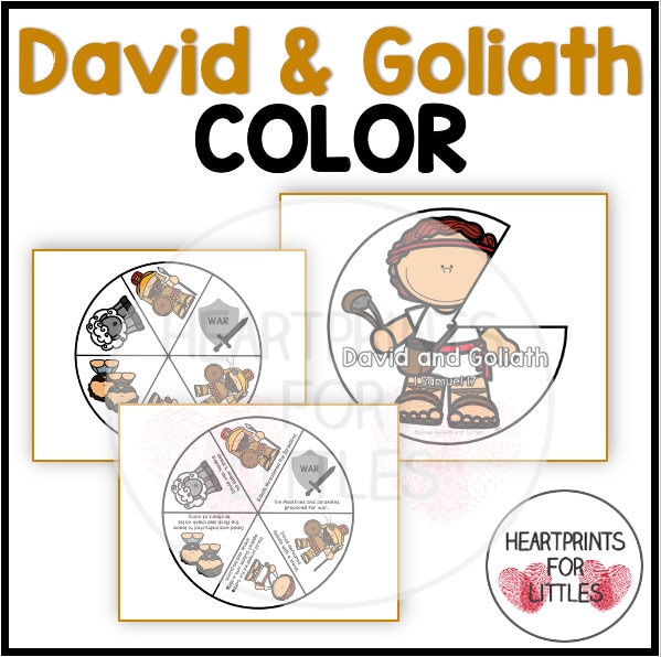 David and Goliath Bible Story Wheel, 1 Samuel 17, Bible Story Craft ...