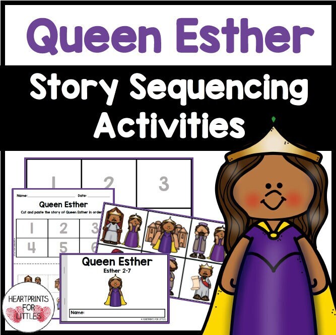 Queen Esther Bible Story Sequencing Activities for Kids - Etsy