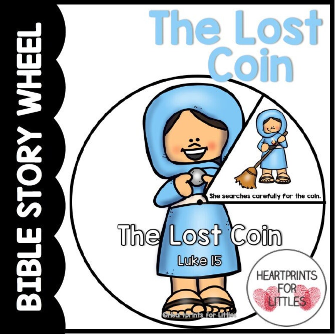 The Parable Of The Lost Coin Bible Story Wheel Bible Story Etsy
