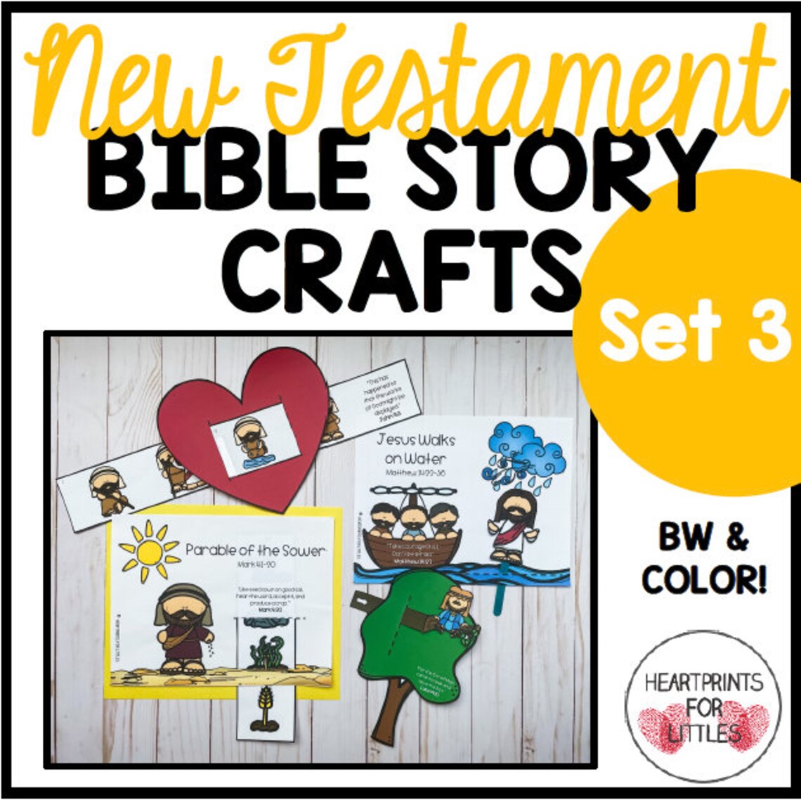 New Testament Bible Story Crafts-set 3 Bible Crafts | Etsy