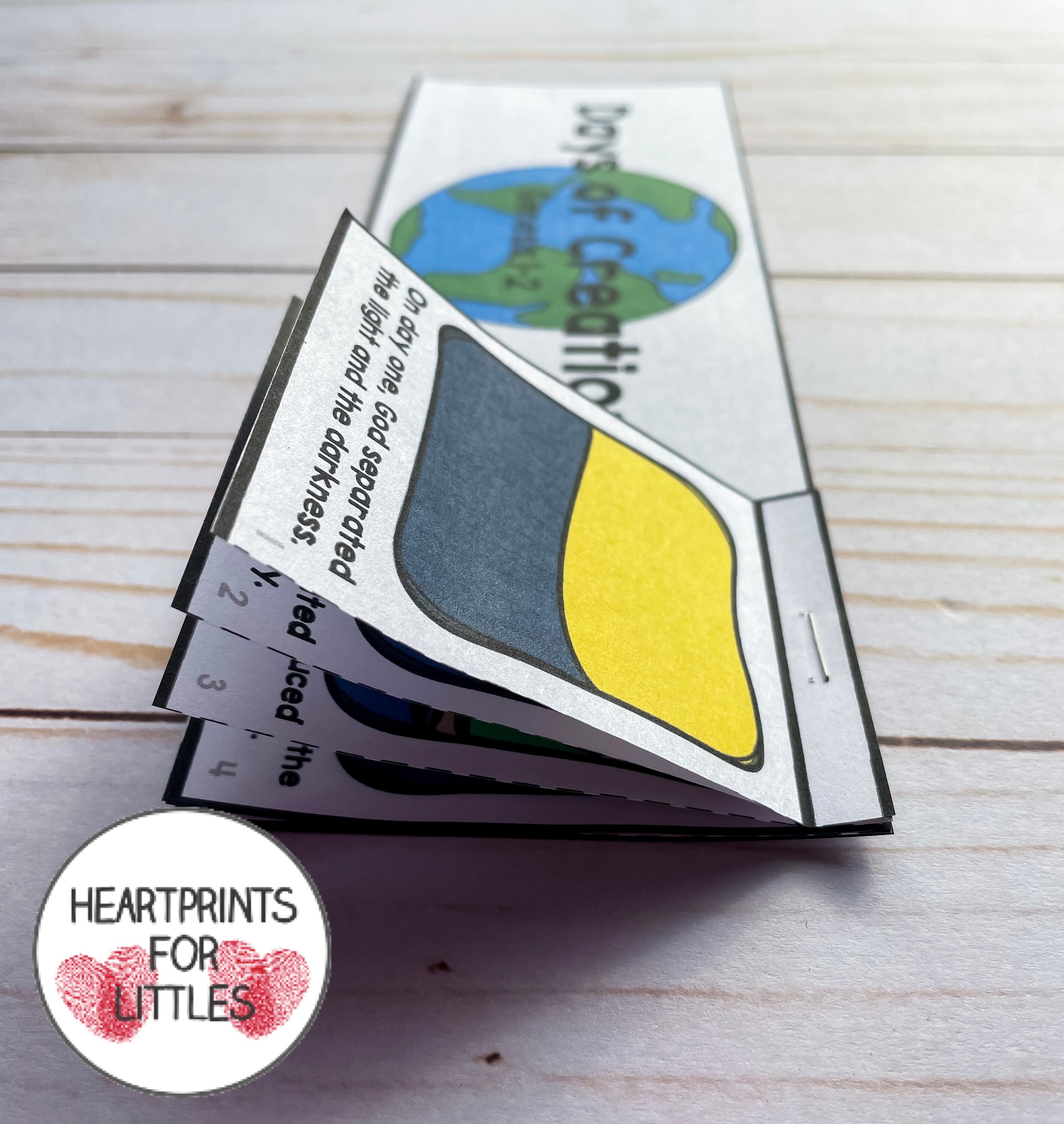 7 Days of Creation Flip Book Bible Story Booklet Sunday - Etsy Canada