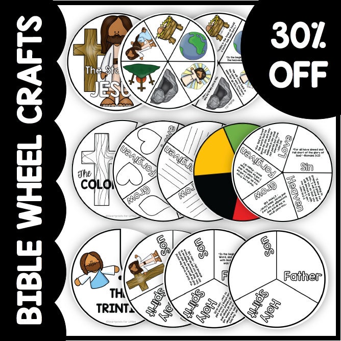 All About God and the Gospel Bible Wheel Craft Bundle Bible - Etsy