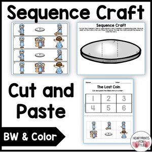 The Parable of the Lost Coin Bible Story Sequencing Activities for Kids ...
