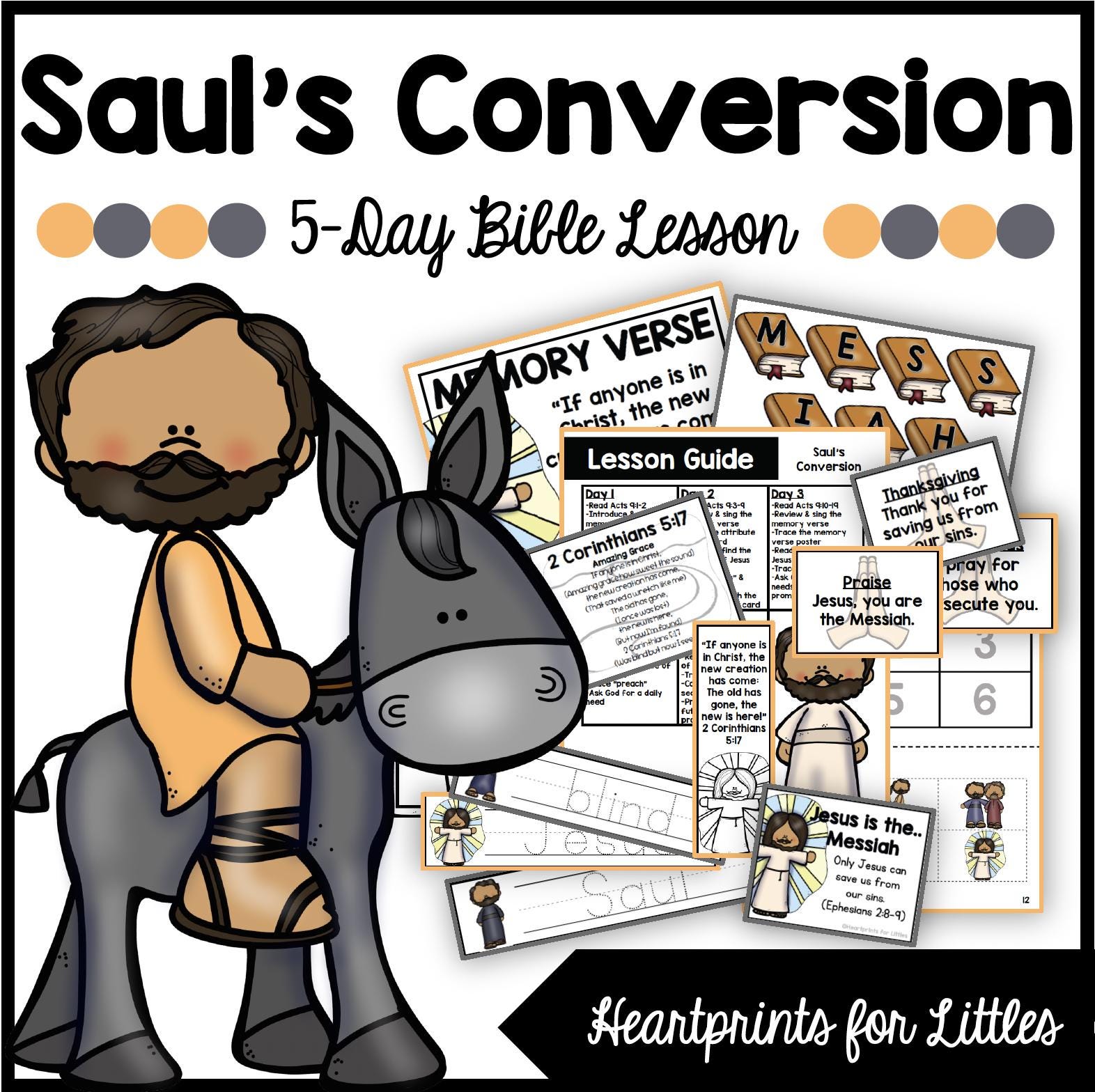 Saul's Conversion Bible Story Bundle, Bible Story Activities, 1 FREE ...