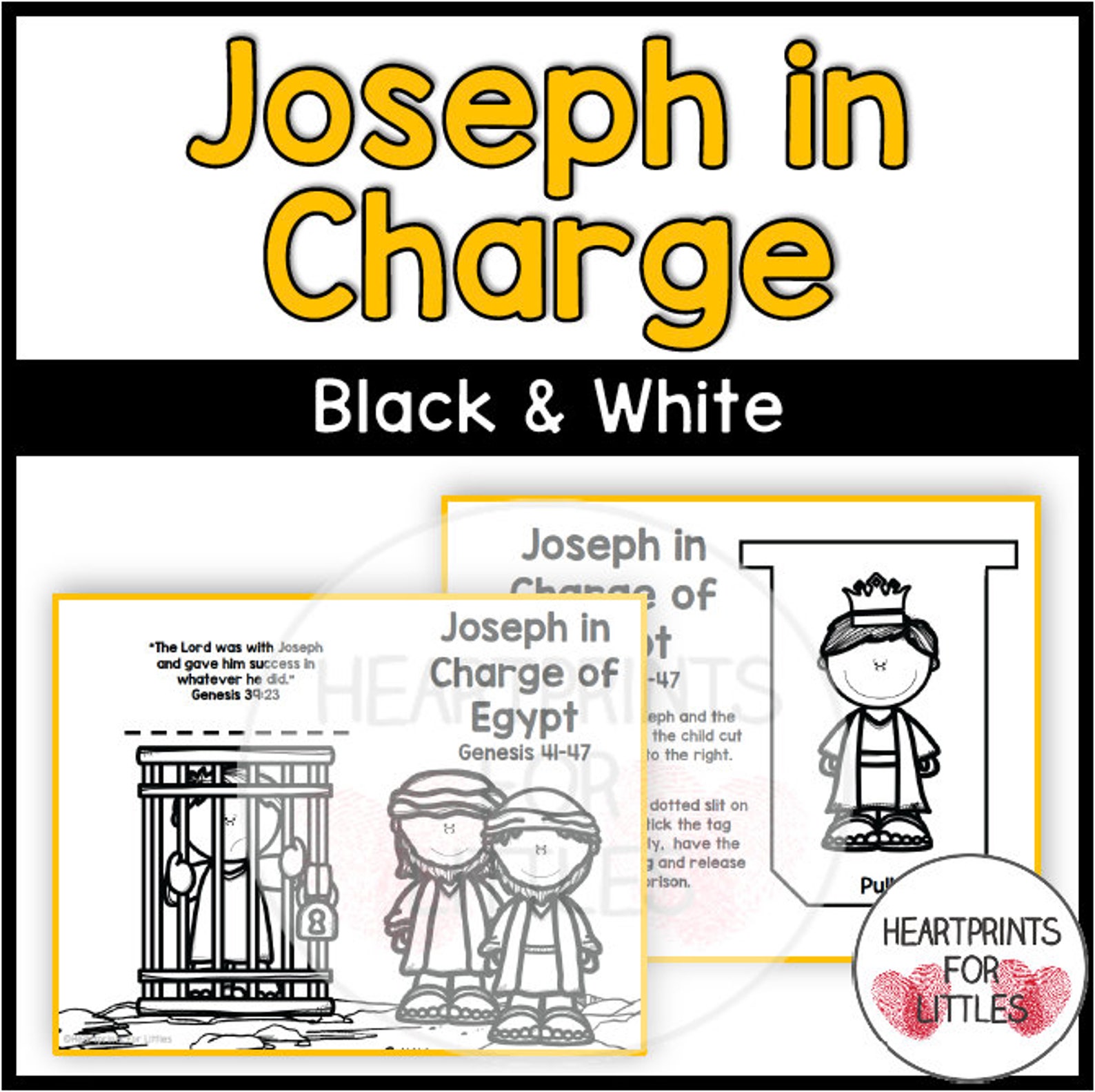 Joseph in Egypt Bible Story Craft, Sunday School Activity and Craft ...