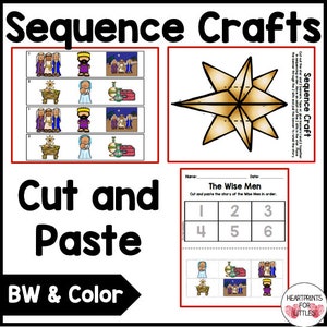 Christmas Bible Story Sequencing Activities Bundle, 3 Bible Stories for ...