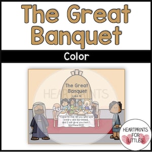 The Parable of the Great Banquet Bible Craft for Kids, Parable of Jesus ...