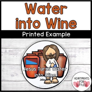 Jesus Turns Water Into Wine Bible Wheel Craft, Sunday School Activity ...