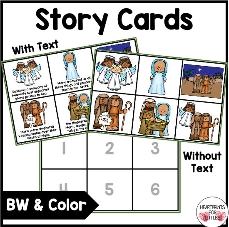 Christmas Bible Story Sequencing Activities Bundle, 3 Bible Stories for ...